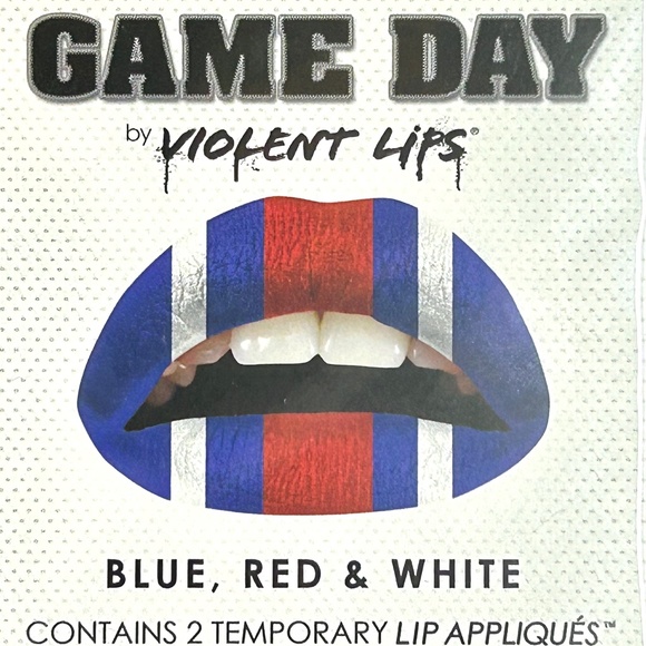 Violent Lips | Accessories | Game Day Violent Lips Red Blue White ...